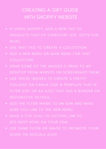 Create a GIFT Guide this holiday season!! - www.thelotco.com.au/blog